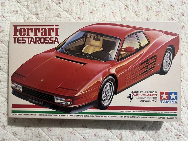 1984 FERRARI TESTAROSSA Tamiya Model Kit Car 1:24 Japanese Vintage Rare ...