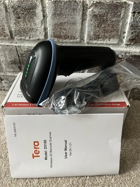 TERA D5100 WIRELESS 1D/2D Barcode Scanner Battery Level Indicator NEW ...