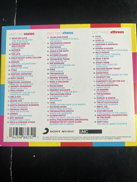 123 THE 80S Used 60 Track Eighties Compilation Cd Pop Rock Soul Dance ...