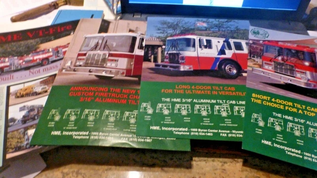CAMIONS POMPIERS HME VT FIRE TRUCK GRUMMAN Sales brochure de vente 1993 ...