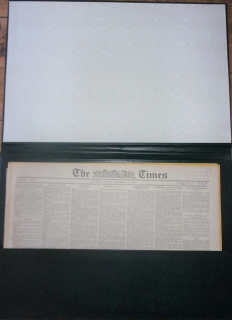 THE TIMES NEWSPAPER Rare Vintage Original Copy -17 November 1930 + Case ...
