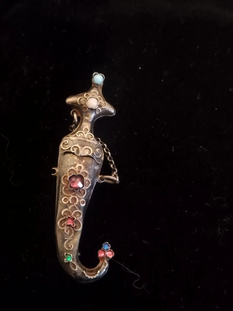 BIJOUX ANCIEN: RARE Broche Dague Ouvre Lettres Argent Et Pierres ...