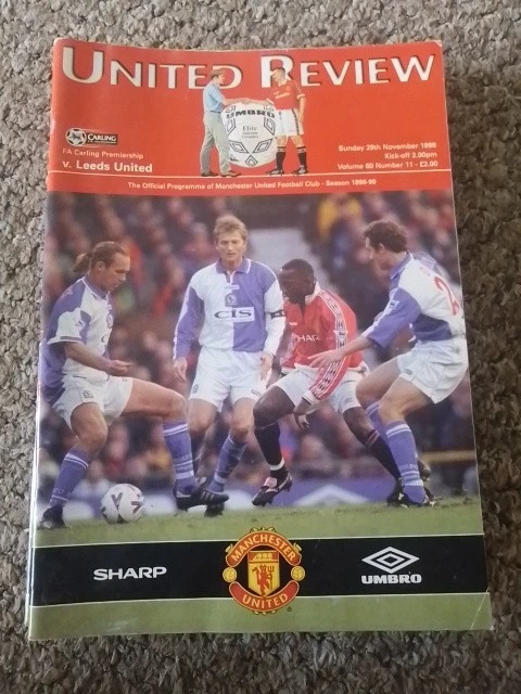 MAN UTD VS Leeds 29/11/98 (Treble Season) £3.00 - PicClick UK