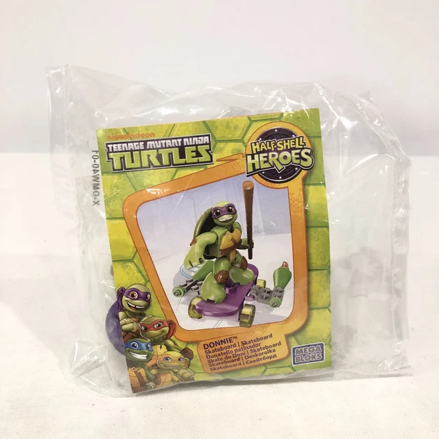 MEGA BLOKS TMNT Donnie Skateboard Half-Shell Heroes Action Figure Brand ...
