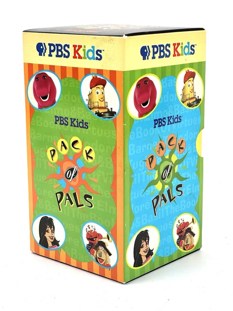 PBS KIDS - Pack of Pals VHS 4 pack 1997 Theodore Tugboat, Elmo, Barney ...