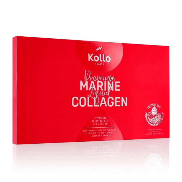 KOLLO PREMIUM LIQUID Marine Collagen, 21.5g x 14 Sachets Tropical ...