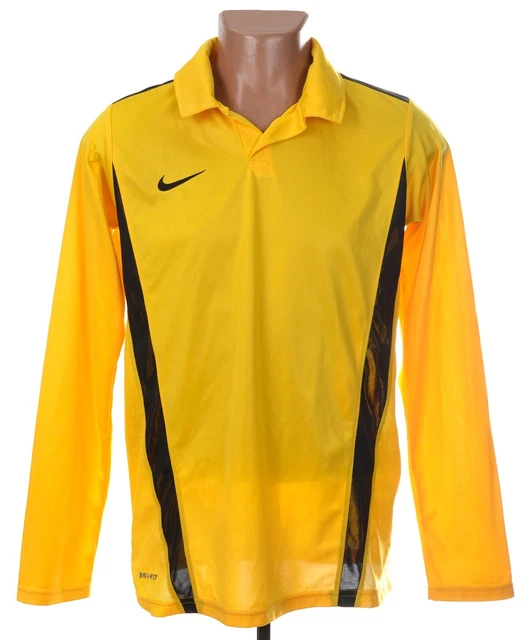NIKE VINTAGE TEMPLATE 2008/2009 Yellow Football Shirt Jersey S Long ...