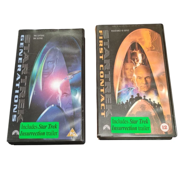 STAR TREK NEXT Generation Movies X2 VHS First Contact & Generations PAL ...