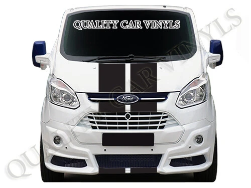 TRANSIT CUSTOM BONNET racing stripes ford SWB LWB graphic decals ...
