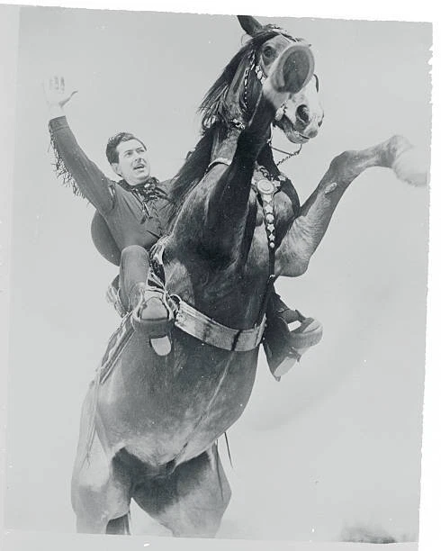 JOHNNY MACK BROWN Performing Atop Horse - Remember this handso - 1953 ...