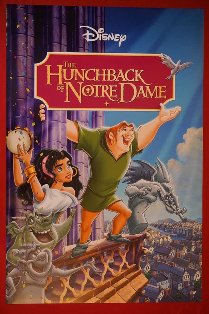 DISNEY CLASSIC THE Hunchback of Notre Dame Hugo Movie Poster Rare 24X36 ...