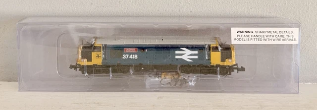 GRAHAM FARISH N Gauge Class 37 37418 BR Large Logo Blue - DCC Ready £ ...