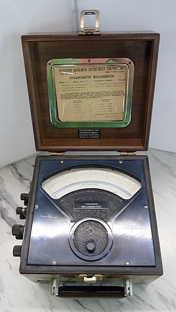VINTAGE 1962 SENSITIVE Research Dynamometer Milliammeter Voltmeter ...