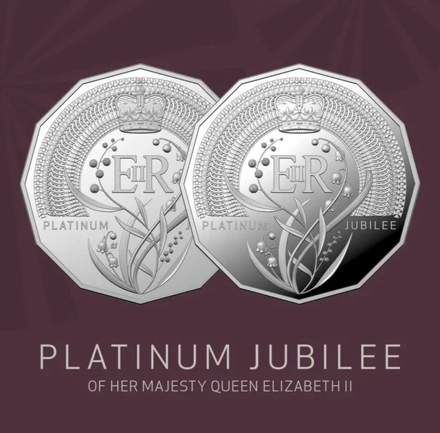 AUSTRALIA 2022 50C CENT QUEEN ELIZABETH II PLATINUM JUBILEE COIN IN ...