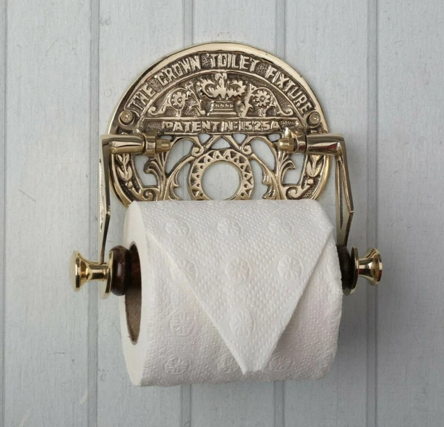 TRADITIONAL DESIGN TOILET Roll Holder in Crown Fixture Victorian Style ...