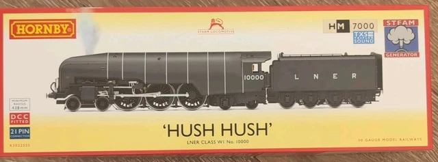 HORNBY R30352SS LNER Class W1 "Hush Hush" No.10000 with STEAM GENERATOR DCC Fttd £291.56 ...