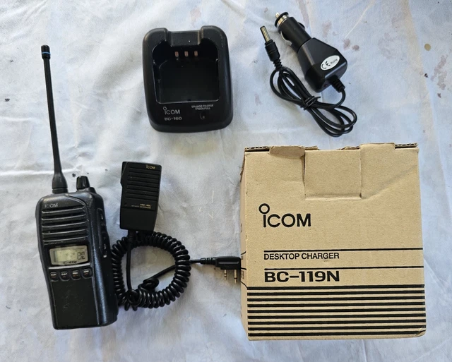 ICOM IC-41W 5 watt IP67 80 channel UHF CB with car charger and new home ...