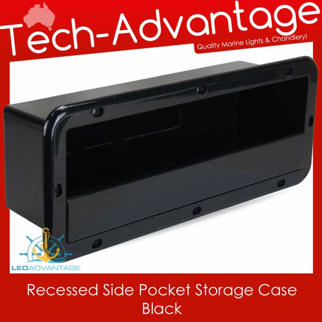 BN BLACK BOAT/CARAVAN ABS Side Mounted Plastic Recessed Pocket Box ...