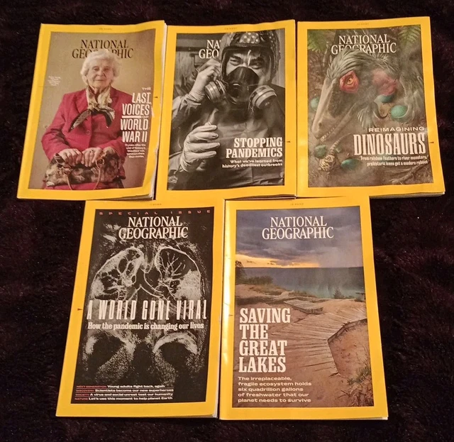 NATIONAL GEOGRAPHIC MAGAZINES 2020 Bundle of 5 from Jun, Aug, Oct, Nov ...