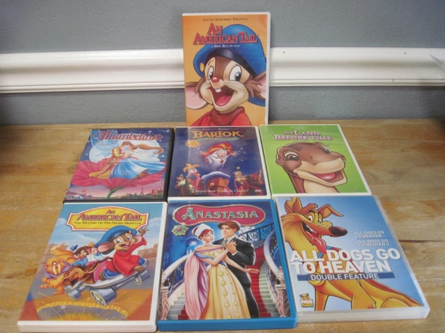 DON BLUTH MOVIE Collection Set of 8 All Dogs Heaven Anastasia Bartok ...
