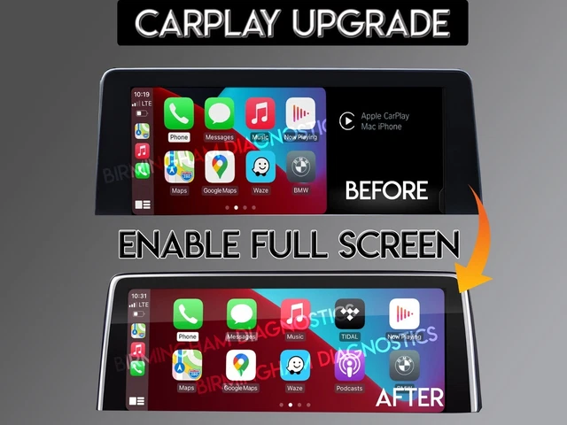 BMW APPLE CARPLAY Half Screen to Full Screen Easy USB coding ID6 Upgrade NBTEVO £25.00 - PicClick UK