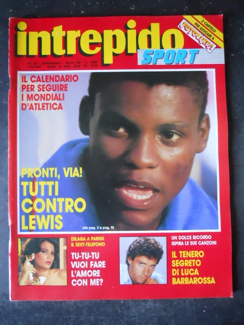 INTREPIDO SPORT 35 1987 Carl Lewis Luca Barbarossa Alba Parietti ...
