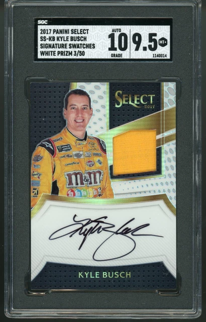 2017 SELECT KYLE Busch Signature Swatches Auto #d 03/50 SGC 9.5/10 Auto ...