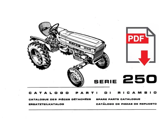 FIAT 250 SERIES Tractor Parts Catalog Exploded Parts Manual SPARE PARTS ...