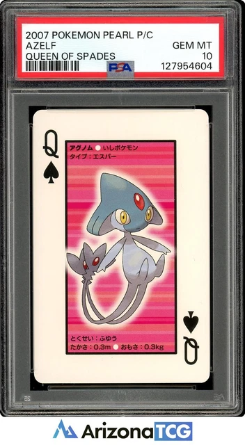 POKEMON 2007 AZELF Queen Of Spades Pokemon Pearl Playing Cards Japanese ...