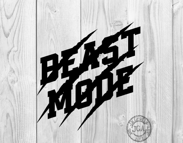 AUFKLEBER BEAST MODE Bike Sticker Tuning JDM Decal Scene LKW Auto Car ...