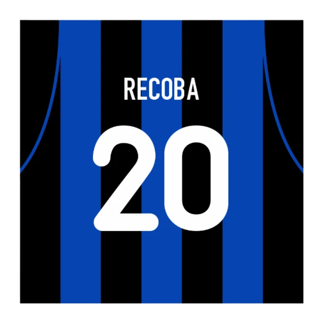 RECOBA #20 INTER Milan 2000-01 Home Vinyl Name Print And Number £9.99 ...