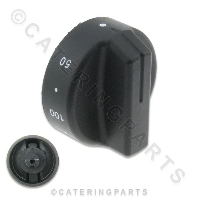 BURCO 082983802 BLACK Electric Oven Thermostat Control Knob 6 Burner ...