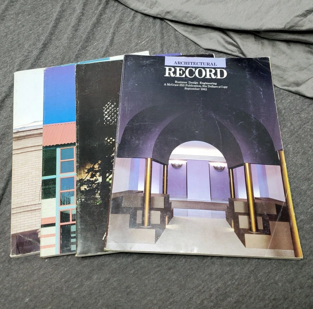 ARCHITECTURAL RECORD MAGAZINES - 1982 - Mid-May August July September ...