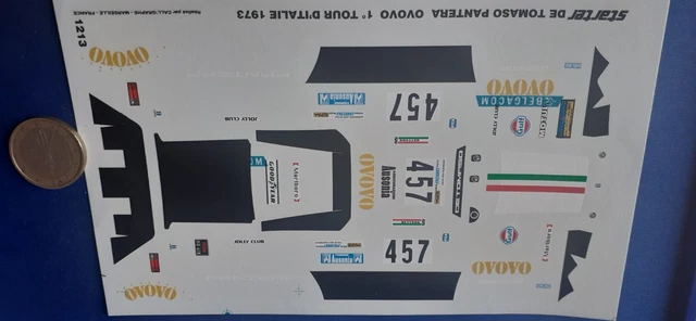 DECALCOMANIE DECALS DE tomaso pantera ovovo ialie 1973 1/43 EUR 15,00 ...