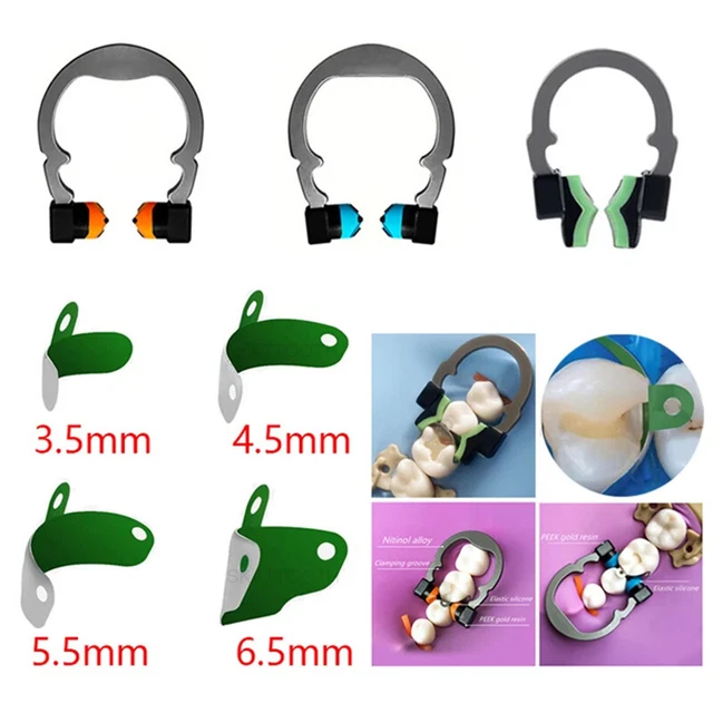 DENTAL SECTIONAL MATRIX System Non-Stick Matrix Bands Clamp Ring Fit ...