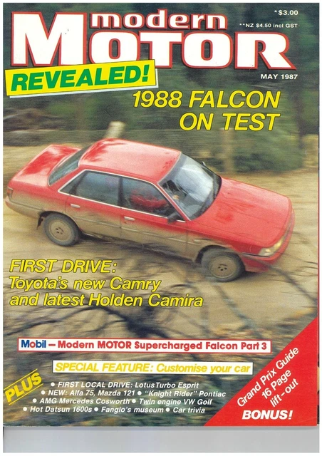 MODERN MOTOR CAR Magazine May 1987 Ford Falcon Toyota Camry Holden ...