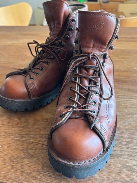 DANNER GORE-TEX WORK Boots Brown Leather x Suede Vibram Men's US9.5 EE ...