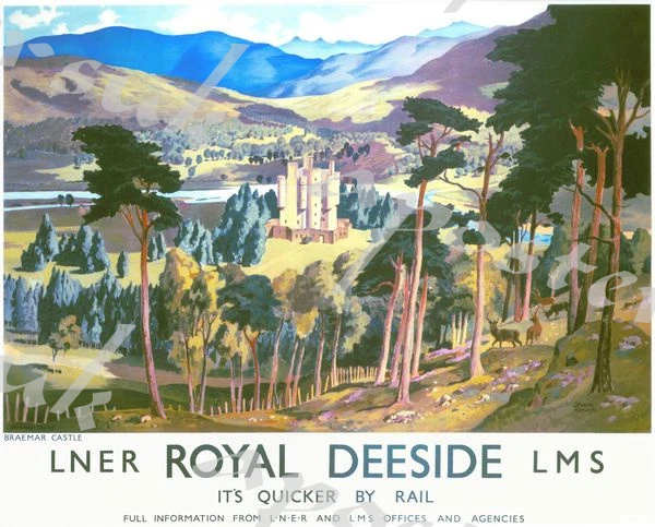 VINTAGE LNER LMS Royal Deeside Railway Poster A4/A3/A2/A1 Print £5.38 ...