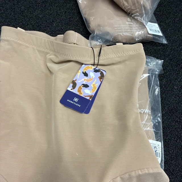 NWT HONEYLOVE SUPER Power Short HLSW03 Sand Shapewear Size Med New £18. ...