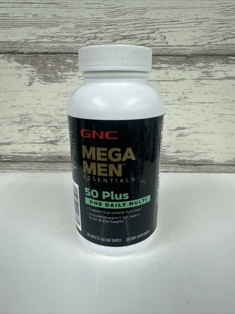 GNC MEGA MEN 50-Plus One Daily Multivitamin, 60 Tablets EXP 05/24 ...