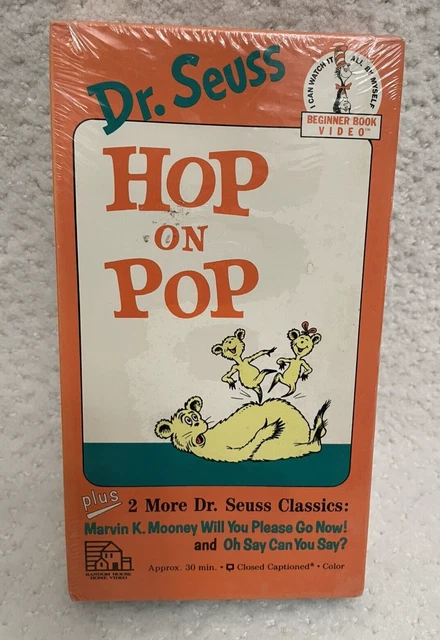 DR. SEUSS HOP On Pop + Mooney Will You Please / Oh Say Can You Say-VHS ...