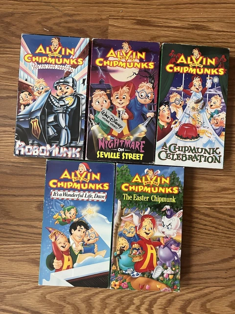 ALVIN AND THE Chipmunks VHS LOT 5 Robomunk, Nightmare On Seville Street ...