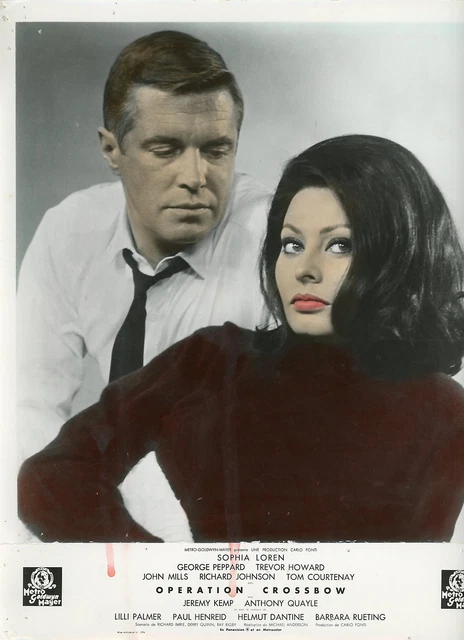 SOPHIA LOREN GEORGE Peppard Operation Crossbow 1965 Vintage Photo Lobby ...