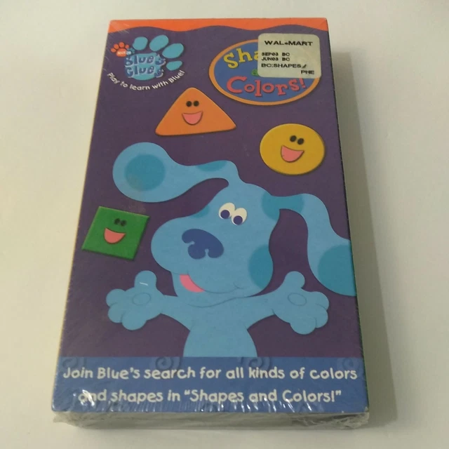 BLUES CLUES SHAPES and Colors VHS 2003 Vintage Nick Jr Nickelodeon Tape ...