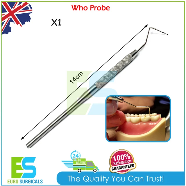 WHO PERIODONTAL PROBES COLOR CODED PROBE Sonda Sondas Pocket Depth BPE ...