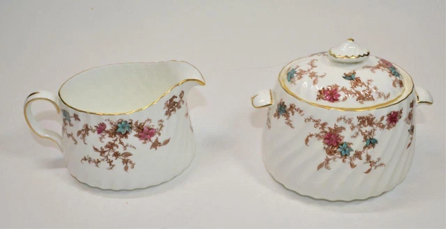MINTON WREATH STAMP Fine China England ANCESTRAL #S376 Set Creamer ...