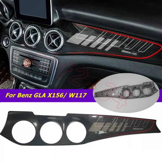 DRY CARBON DASHBOARD Panel Central Console For Benz GLA X156 CLA W117 ...