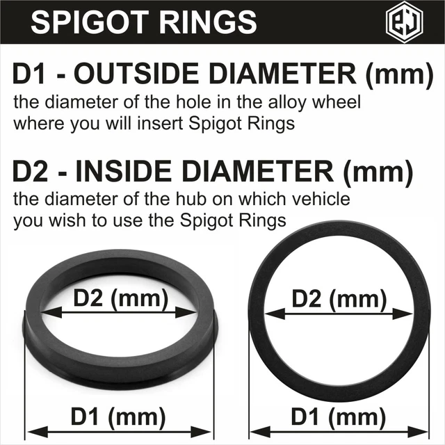 SET 4X SPIGOT Rings 76,0-67,1 Car Alloy Wheel Hub centric spacer 76.0 ...