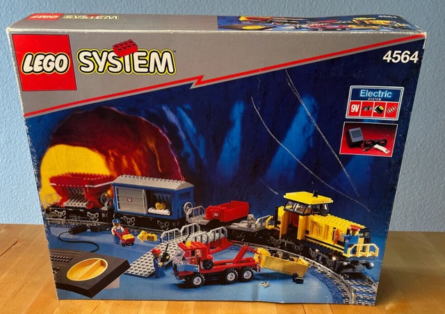 LEGO SYSTEM FERROVIA 4564 Freight Rail Runner/treno merci 9 Volt OBA ...