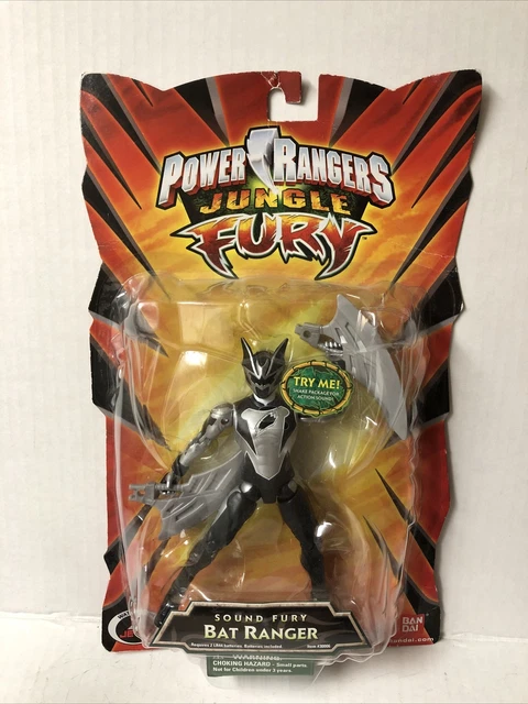 POWER RANGERS JUNGLE Fury 5" Black BAT Ranger Factory Sealed New 2007 £ ...